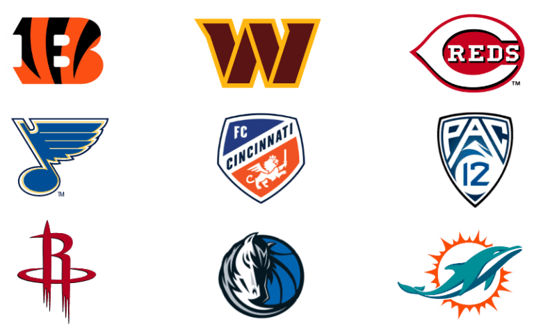 logos of paycor sponsored professional and collegiate sports