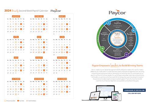 2024 Payroll Calendar Templates | Biweekly, Monthly, Semimonthly