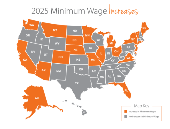 Minimum Wage Rate by State and 2025 Changes